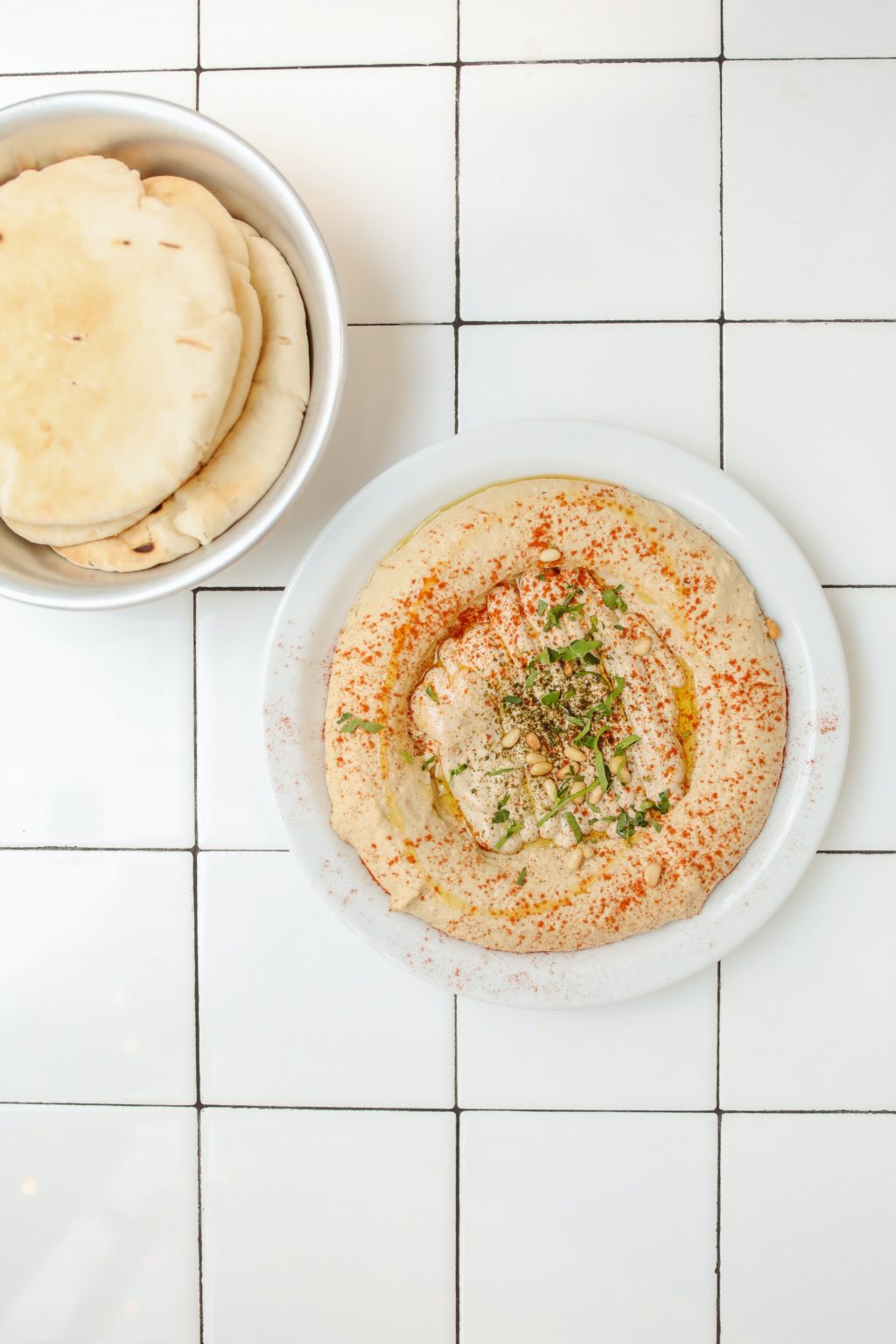 Oriental Hummus with Homemade Pita - mealplays.com